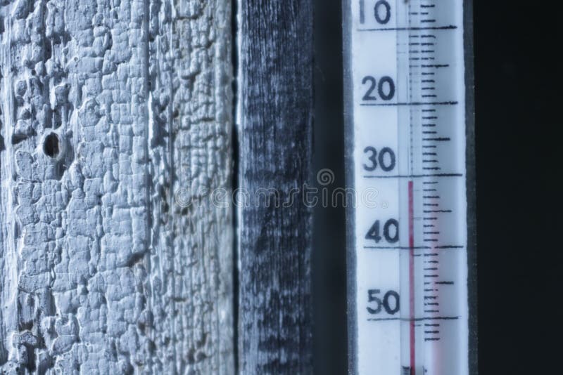 Thermometer with Low Air Temperature.cold Winter Stock Image - Image of ...