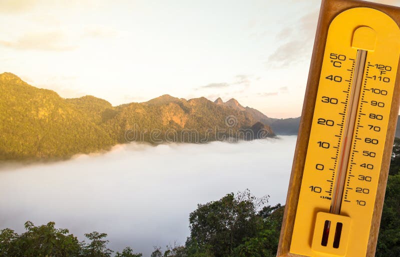 Measurement of Air Temperature in the Street in Spring or Summer. the ...