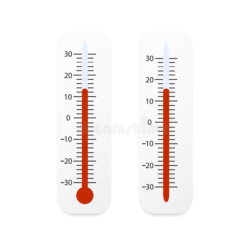 Thermometer for Measuring Air Temperature. White Background. Stock ...