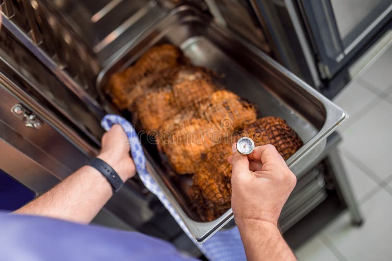 Thermometer for Measuring Temperature during Meat Preparation Stock ...