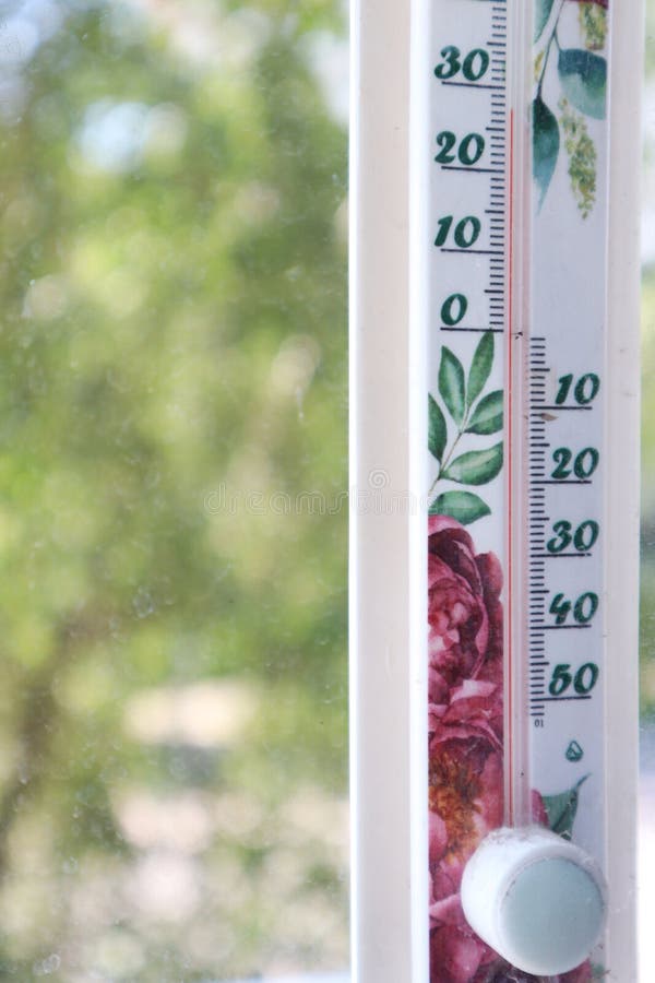 Thermometer for Measuring the Temperature Outside Stock Image - Image ...