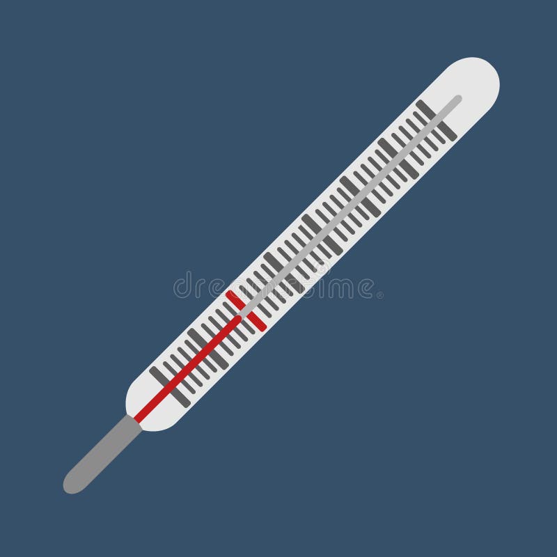 Thermometer. Medical Object Flat Icon. Vector Illustration. Stock ...