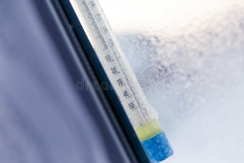 Thermometer, Minus Temperature Stock Photo - Image of measurement ...