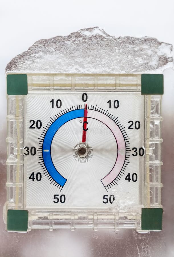 Winter thermometer outside stock image. Image of freezes - 17701455