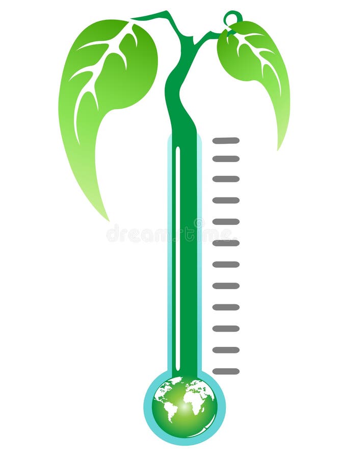 Thermometer plant stock vector. Illustration of global - 26506254