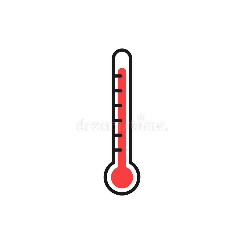 Thermometer Reaching High Temperatures. Vector Illustration Stock Photo ...