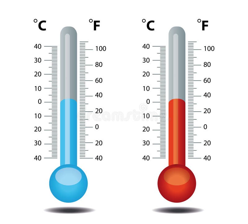 Thermometer Red Blue stock vector. Illustration of mete - 18288603