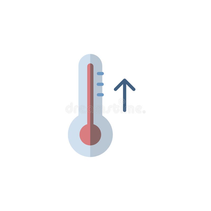 Thermometer : Rise of Temperature Stock Illustration - Illustration of ...
