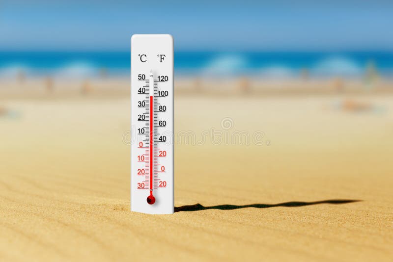 Hot Summer Day. Ambient Temperature Plus 38 Degrees Stock Photo - Image ...