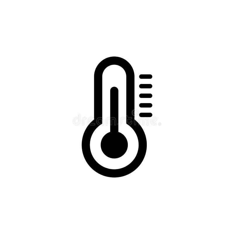 Thermometer with Scale Icon. Indicator for Measuring Temperature Stock ...