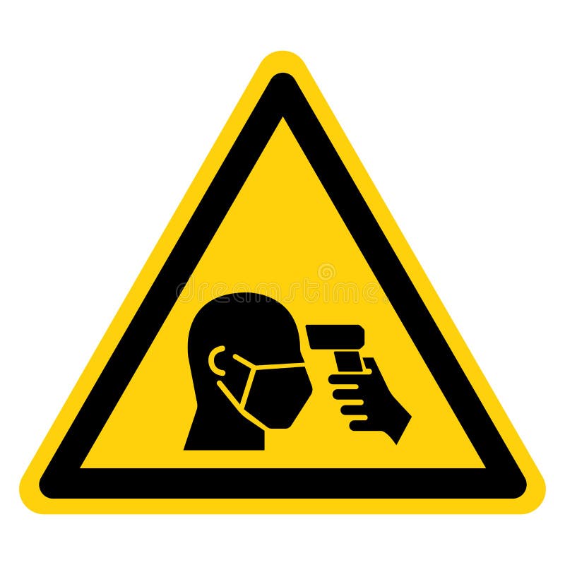 Thermometer Screening of Checking Temperature Symbol Sign, Vector ...