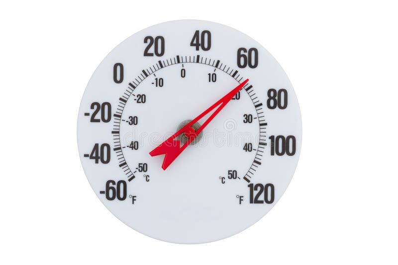 Thermometer at Seventy Degrees Fahrenheit Isolated for Your Summer or ...
