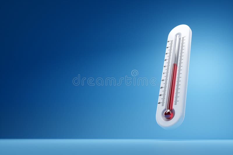 Thermometer Showing Average Temperature is on Blue Background ... Thermometer Showing Average Temperature is on Blue Background ...