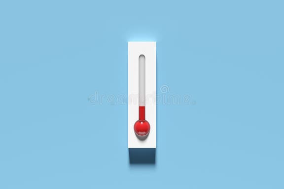 Thermometer Showing Increasing Temperature on Blue Background Stock ...