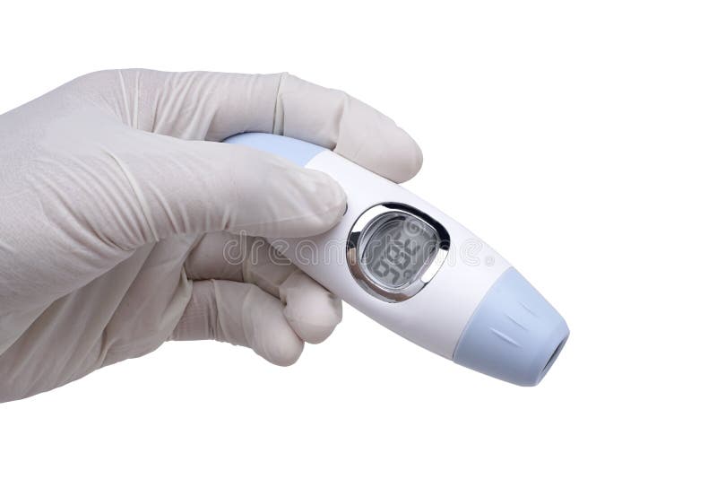 Forehead Infrared Thermometer Fever Icon Stock Photos - Free & Royalty ...