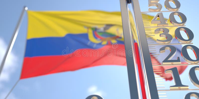 30 Degrees Centigrade on a Thermometer Measuring Air Temperature Near ...