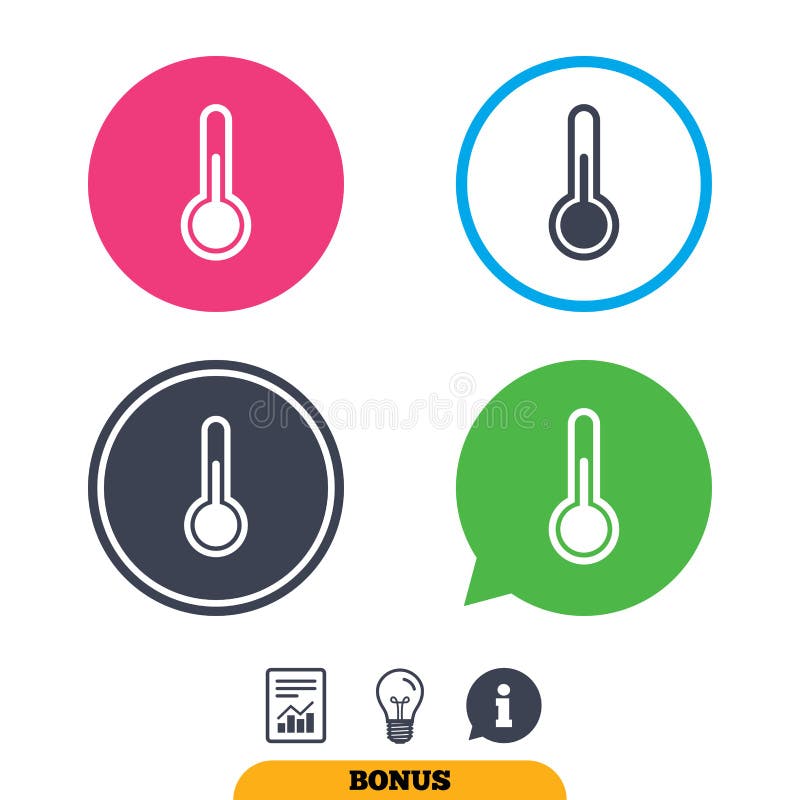 Thermometer Sign Icon. Temperature Symbol Stock Vector - Illustration ...