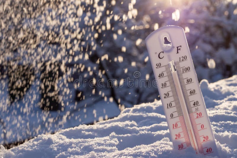 Thermometer in the Snow. Extreme Cold Temperature at Winter Stock Image ... Thermometer in the Snow. Extreme Cold Temperature at Winter Stock Image ...