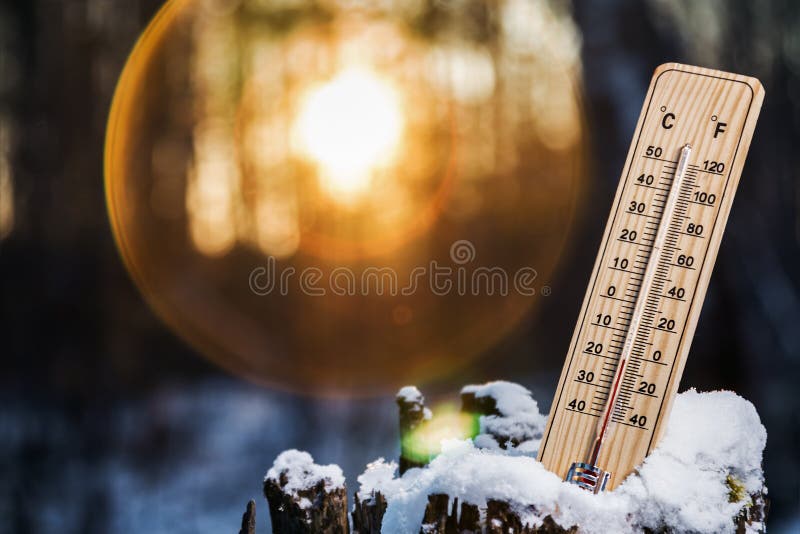Thermometer with Sub-zero Temperatures Stock Image - Image of indicator ...