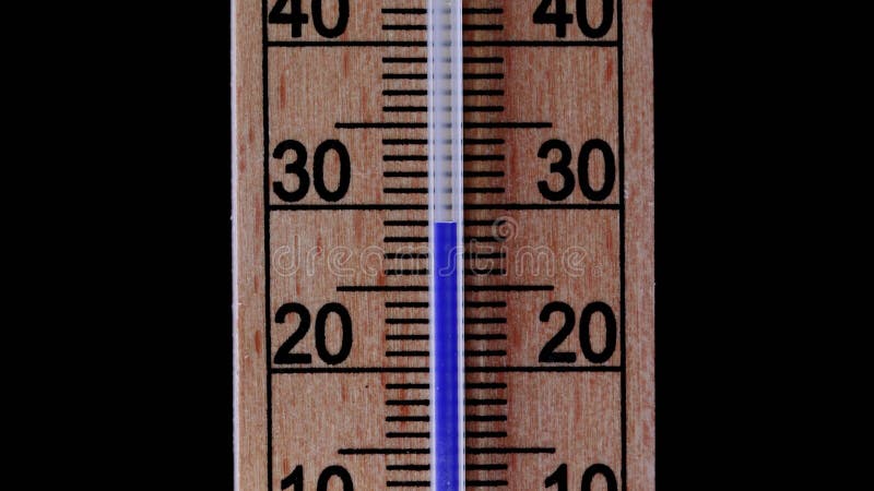 Thermometer in Summer Falling Temperature Stock Footage - Video of ...