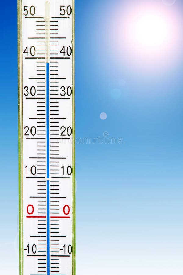 Thermometer in the sun stock photo. Image of light, bright - 122275450