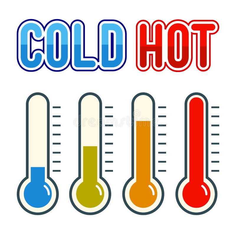 Thermometer Symbol Hot And Cold Stock Vector Image 60079816