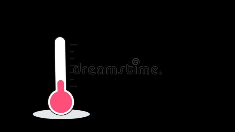 Thermometer Temperature Increase and Decrease Animation 4K Stock Footage. Animation of the ...
