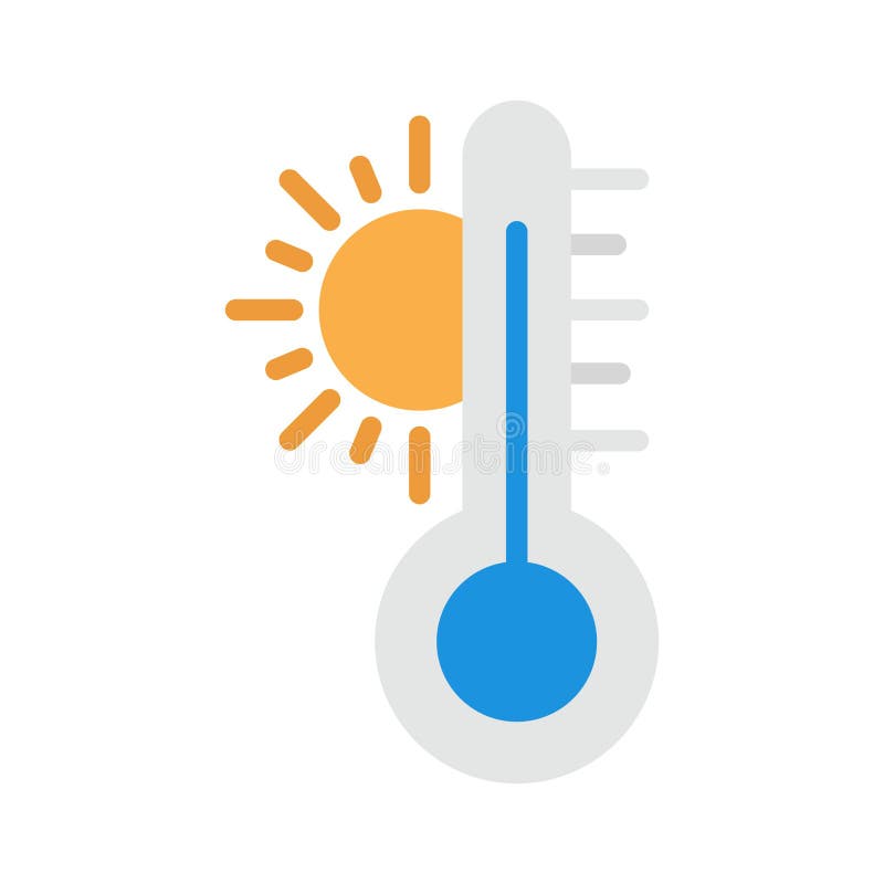 Thermometer, Temperature, Sun, Summer Fully Editable Vector Icon Stock ...