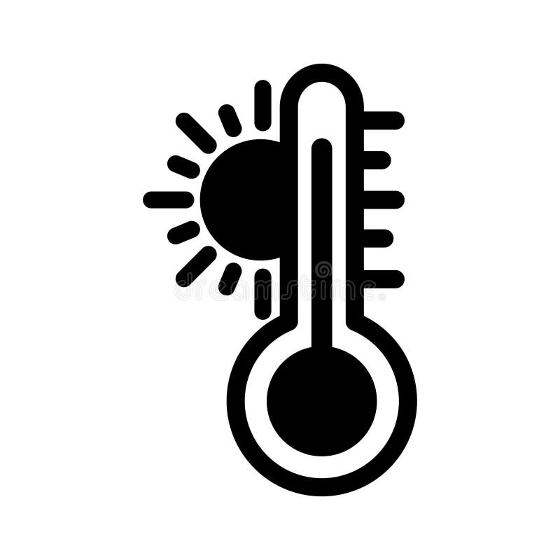Thermometer, Temperature, Sun, Summer Fully Editable Vector Icon Stock ...
