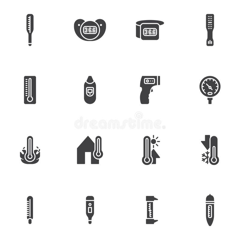 Thermometer Solid Icons Stock Illustrations – 854 Thermometer Solid Icons Stock Illustrations ...