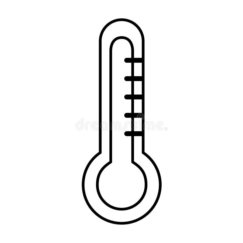 Thermometer Temperature on White Background Stock Illustration ...