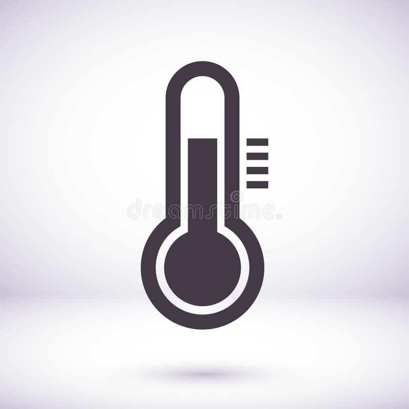 Thermometer Vector Icon with Measuring Ruler. Simple Sign of ...