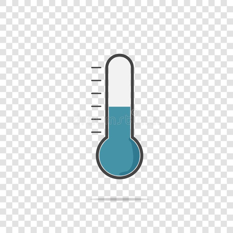 Thermometer Vector Icon. Icon Temperature on Transparent Background ...
