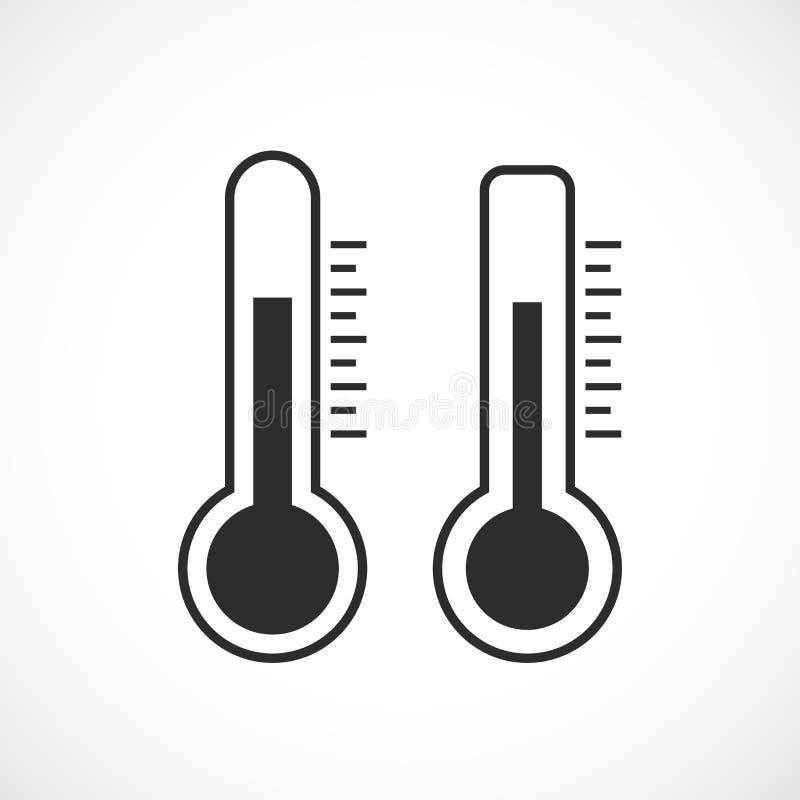 Thermometer vector icon stock vector. Illustration of degree - 93339412