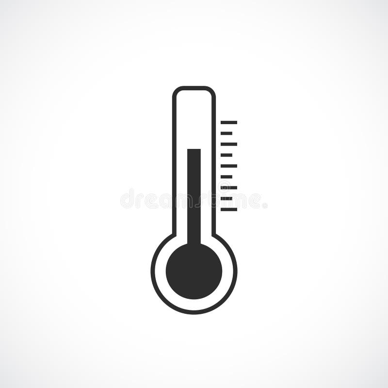 Thermometer Vector Pictogram Stock Vector - Illustration of degree ...