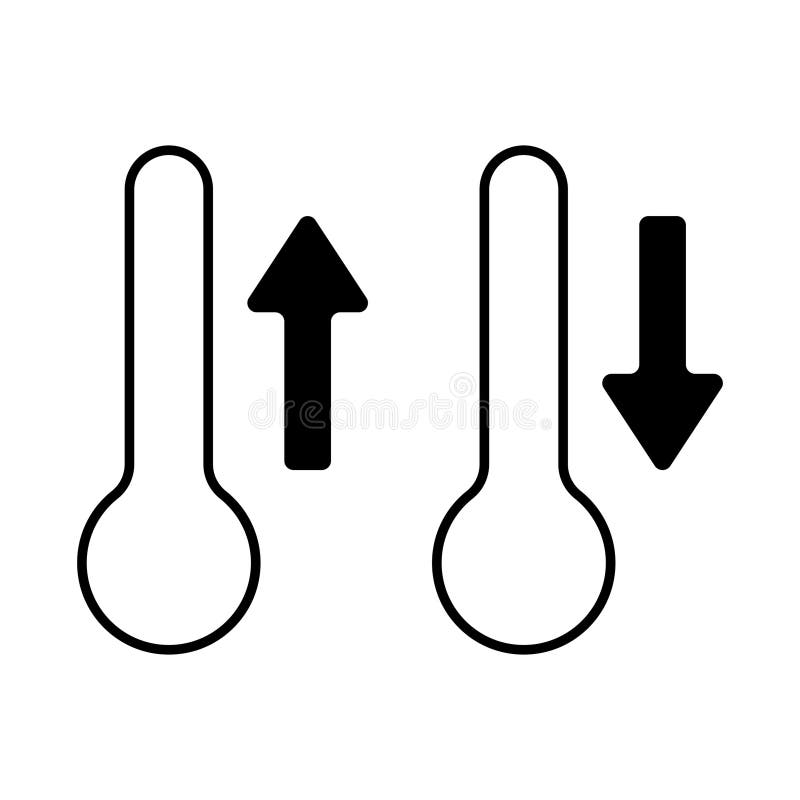 Thermometer Vector. Temperature Rise and Fall Vector Icon. Weather Icon ...