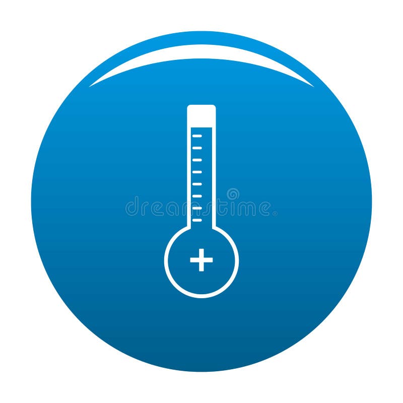 Thermometer Warmly Icon Blue Vector Stock Vector - Illustration of blue ...