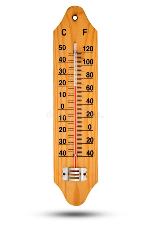 Celsius Scale Thermometer Isolated on White Background. Ambient ...