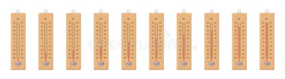 Thermometers Different Temperature Values Celsius Hot Warm Cold Stock ...