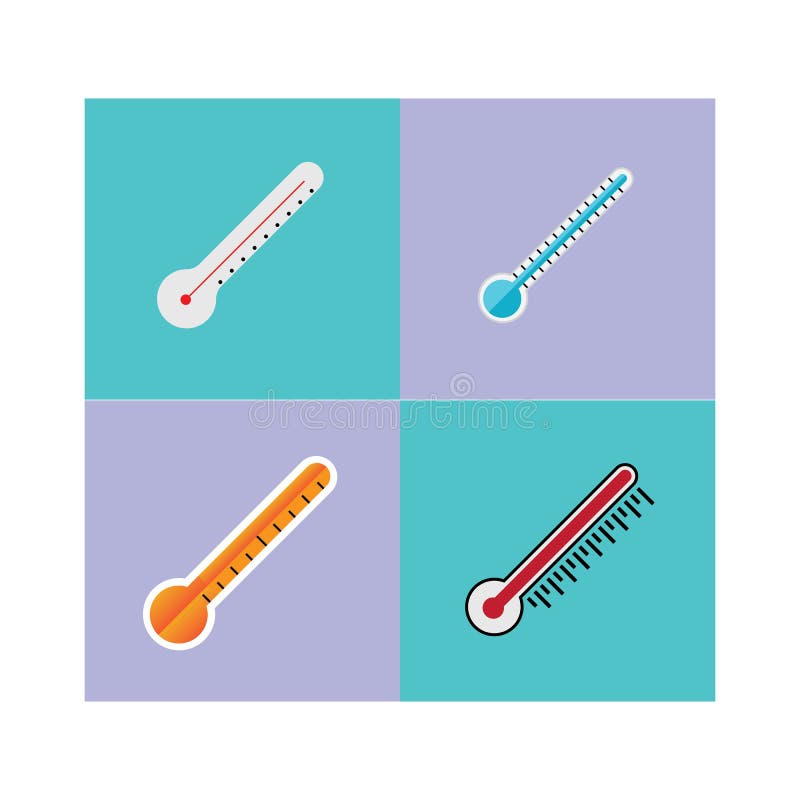 Thermometers Icon Different Zones Stock Illustrations – 21 Thermometers ...