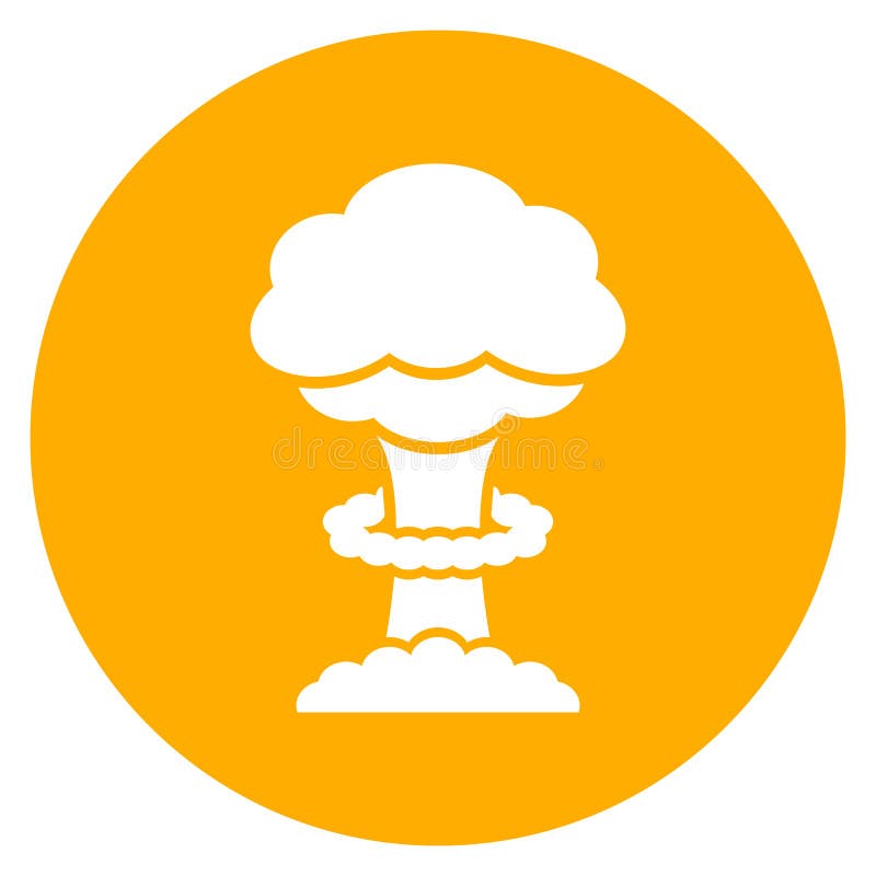 Armageddon Icon With Nuclear Explosion Stock Vector - Illustration of ...