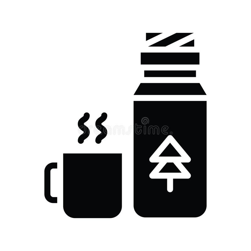 Thermos Flask Vector Solid Icon Style Illustration. EPS 10 File Stock Vector - Illustration of ...