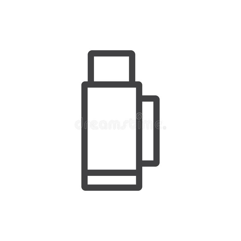 Thermos Icon Simple Outline Vector Logo Stock Vector - Illustration of ...