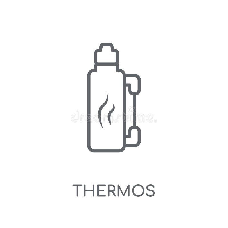 Linear Thermos Icon from Camping Outline Collection. Thin Line Thermos ...