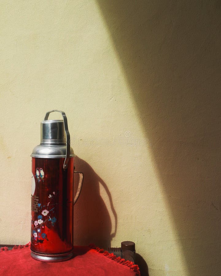 Thermos Old Model, Place To Keep Hot Water Still Hot Stock Photo ...
