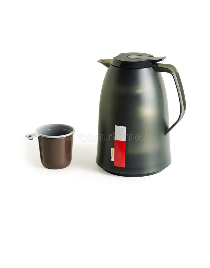 Dark Green and Orange Thermos Stock Image - Image of temperature ...