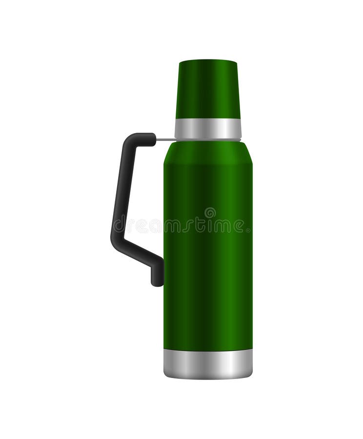 Thermos Realistic Illustration Stock Vector - Illustration of vacuum ...