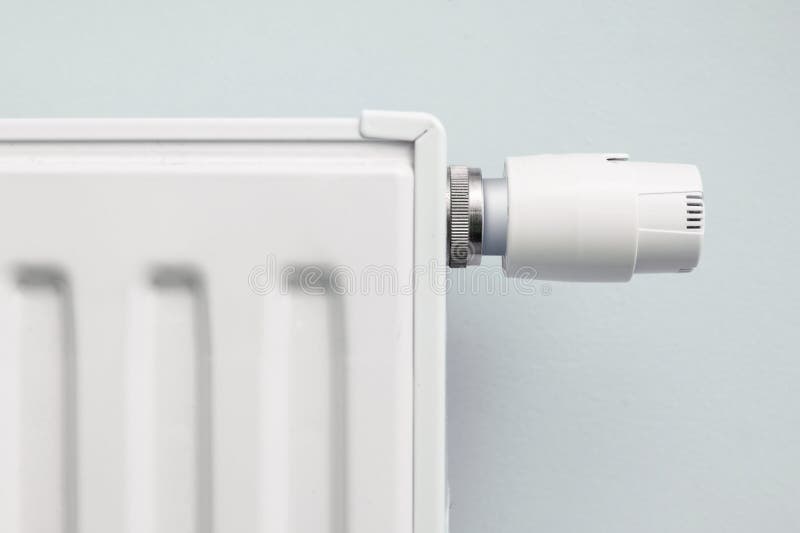 Thermostat on a Heating Radiator, Close-up Stock Image - Image of ...