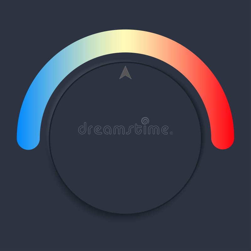 Thermostat Icon. Gradient from Cold To Hot. Climate Control Regulator ...