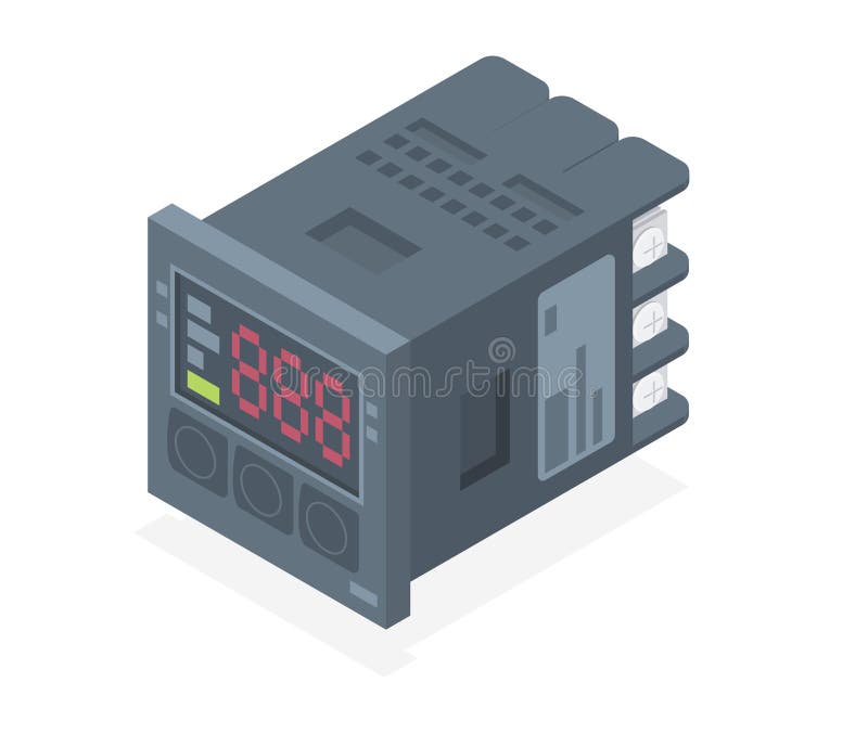 Plc Industrial Control Systems 3d Isometric Stock Illustration ...